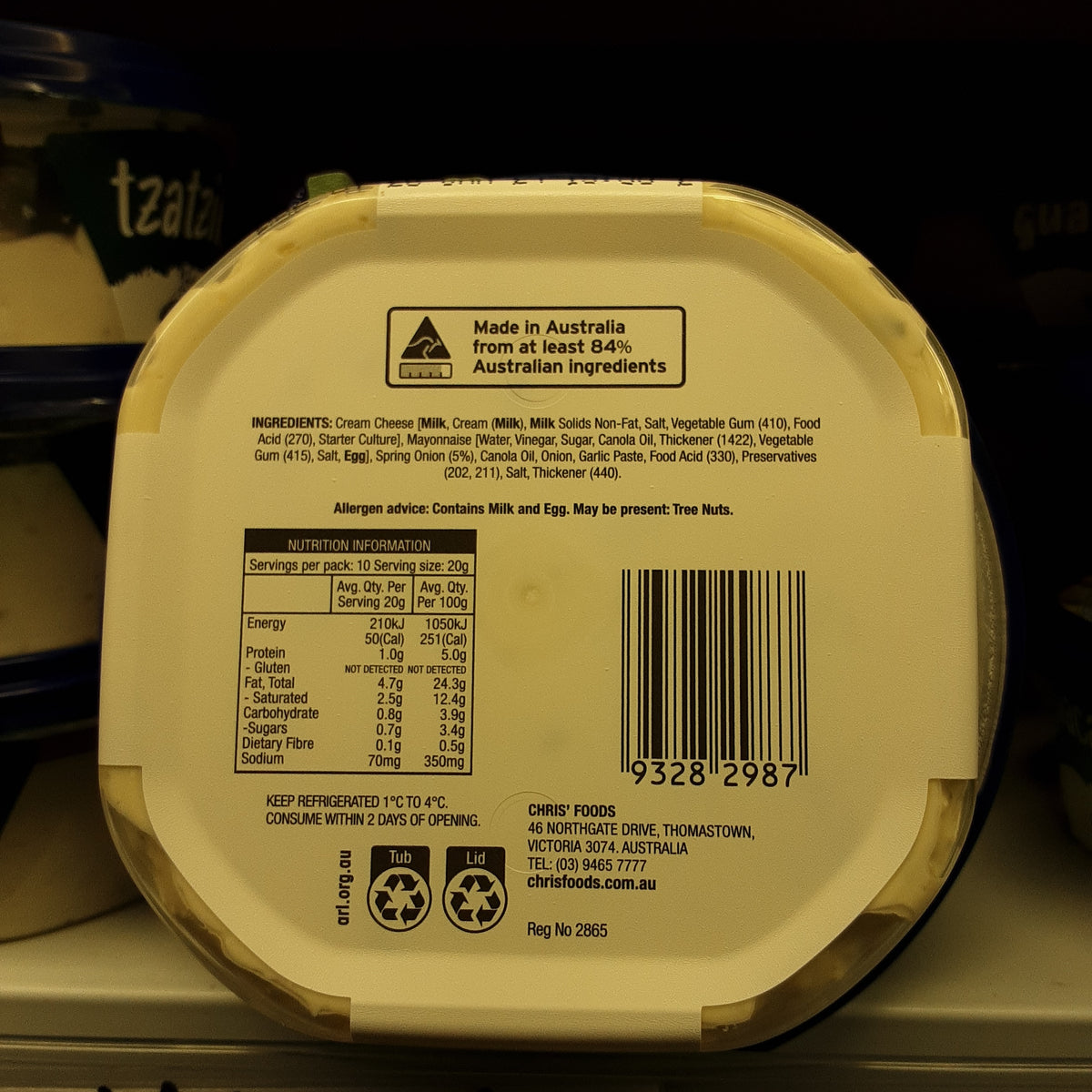 Chris' Homestyle Spring Onion Dip 200g – Pellegrinos Fresh Fruits